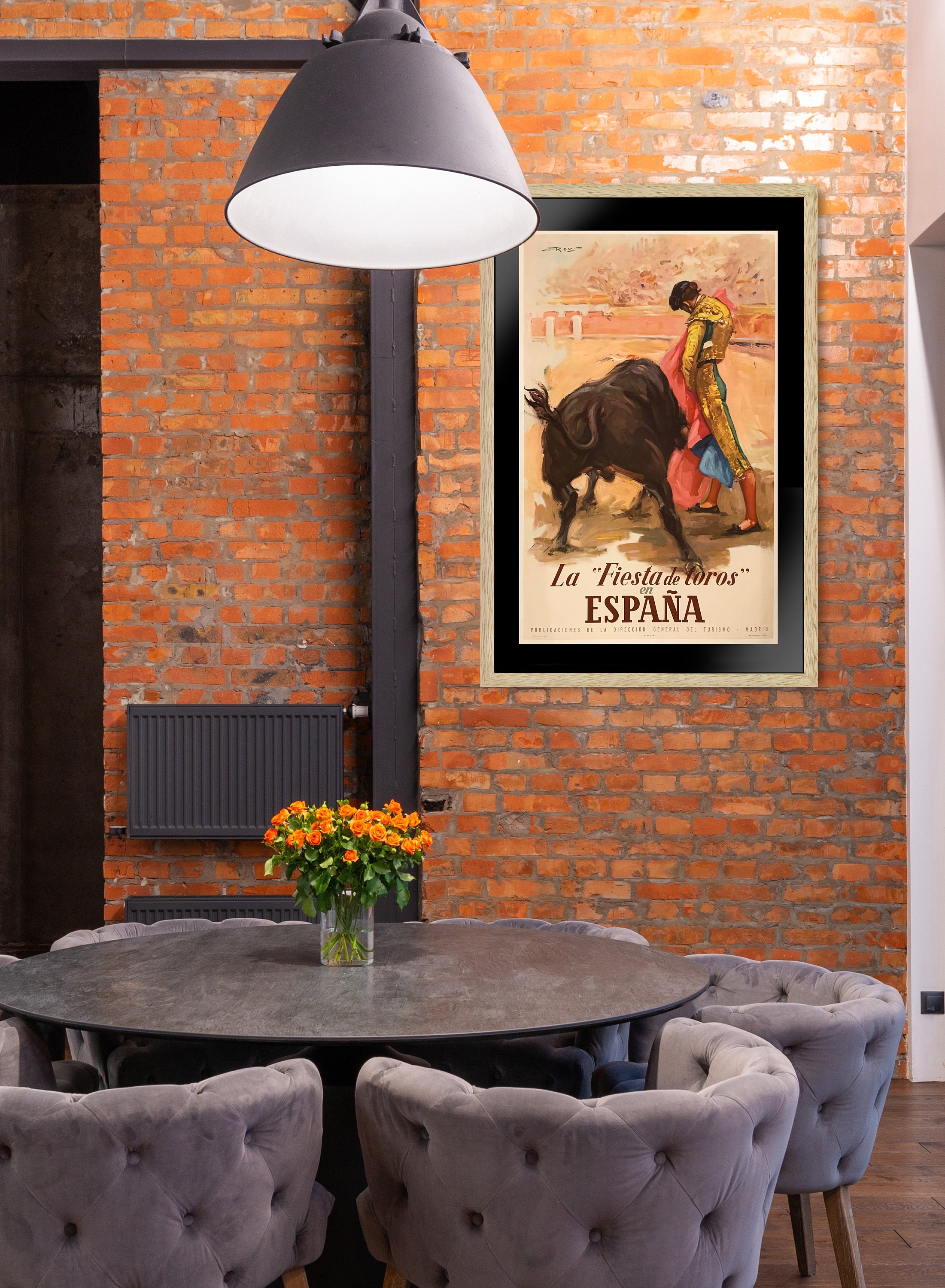 Spanish Bullfighting Vintage Fine Art Print Poster, Lithograph, Espana ...