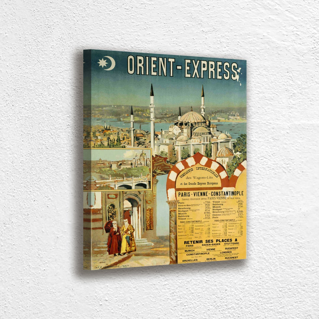 Orient Express Vintage Fine Art Print Poster, 1891 Constantinople ...