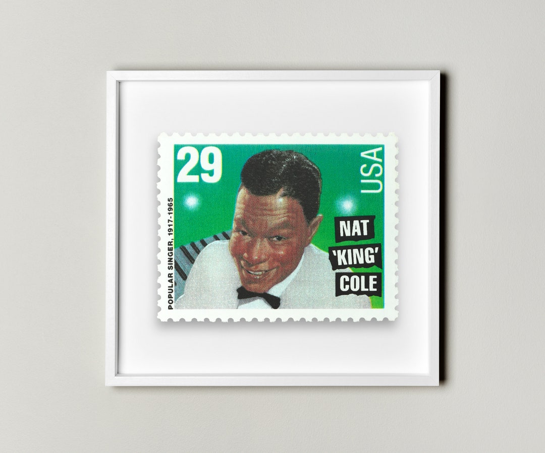 Nat 'king' Cole, Popular Singer, Jazz Stamp Postage Picture Framed ...