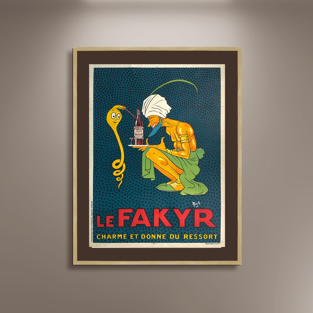 Le Fakyr Vintage Poster Druck Gerahmte Leinwand Alkohol - Etsy.de