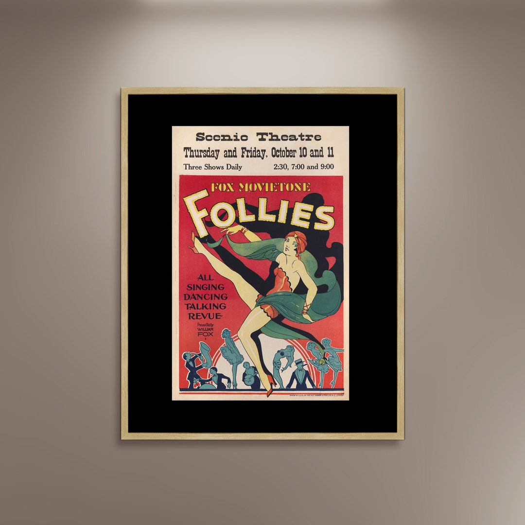 Fox Movietone Follies of 1929 Poster Print Framed Canvas, Movie Poster ...