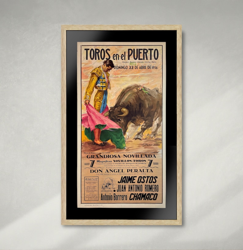 Spanish Bullfighting Vintage Fine Art Print Poster | Etsy