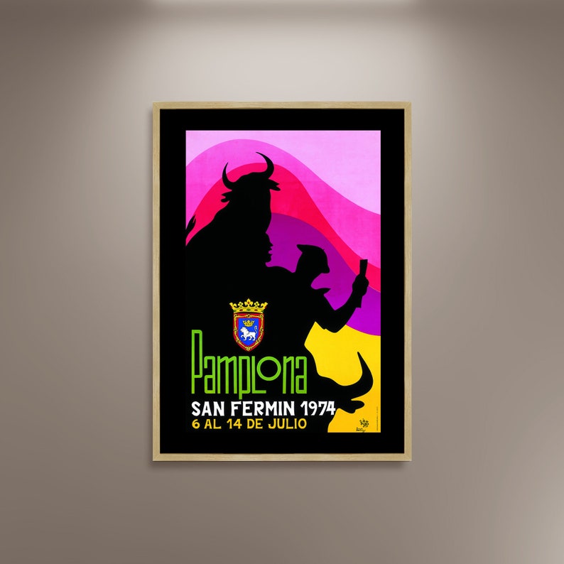 Pamplona San Fermin 1974 Poster Print: Vintage Travel Canvas - Etsy