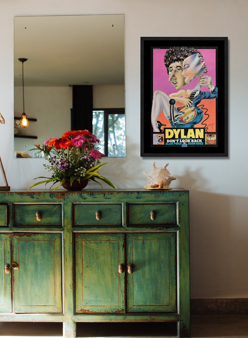 Bob Dylan 'don't Look Back' Movie Poster: Framed Canvas Print - Etsy