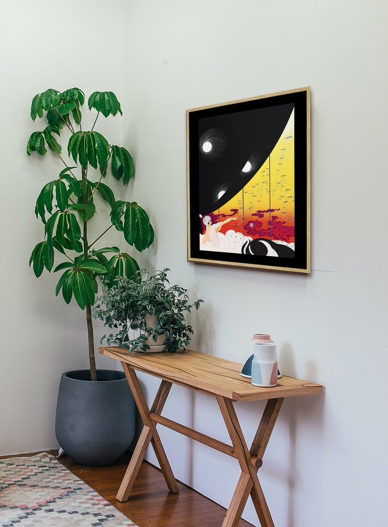 Erte 'coming of Spring' Framed Canvas Print: Art Deco Wall Art - Etsy