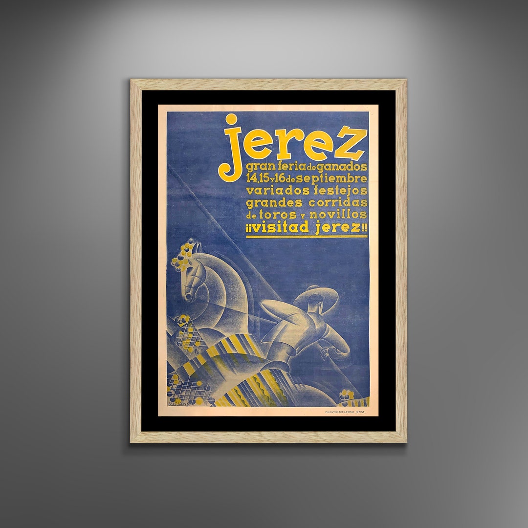 Visited Jerez Vintage Bullfighting Poster: Spanish Matador Art Print - Etsy