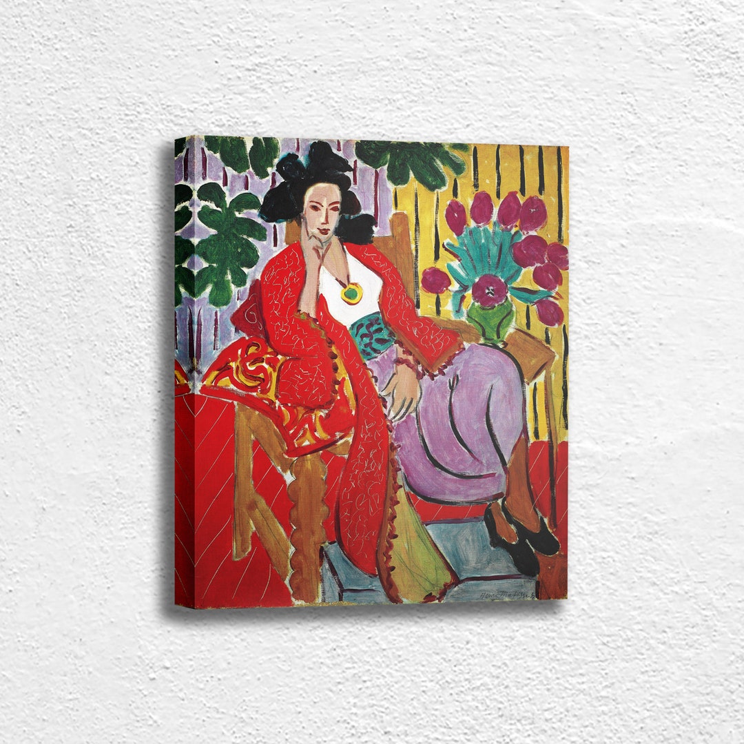 Odalisque in Red Jacket by Henri Matisse Poster Hanging Canvas Print ...