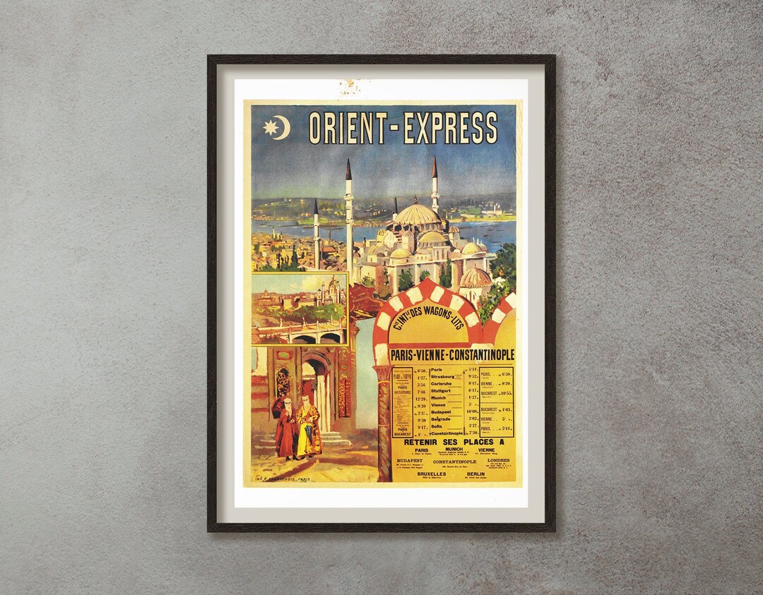 Orient Express Vintage Fine Art Print Poster, Constantinople, Londres ...