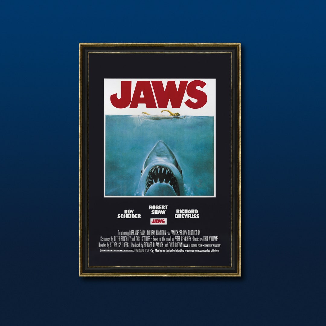 Jaws Movie Poster: Colorful Canvas Print, Vintage Film Art - Etsy