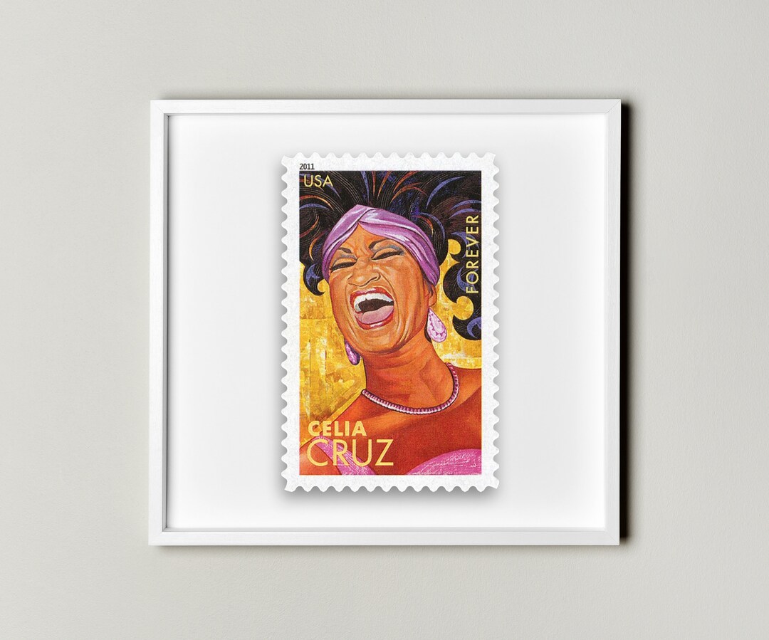Celia Cruz Singer Musical Jazz Stamp Postage Picture Poster Framed ...