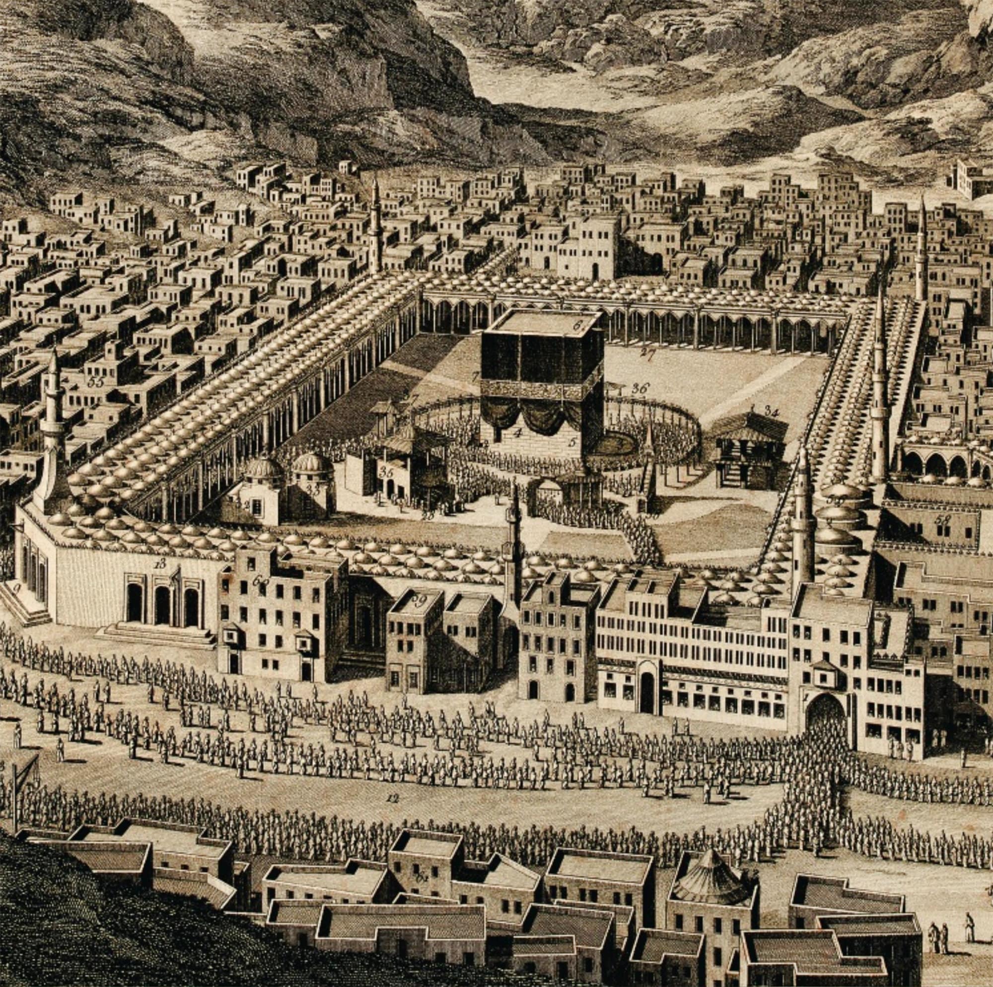 Kaaba in the City of Mecca Old Photo Print Canvas Saudi - Etsy