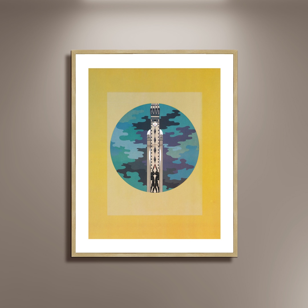 Erté Artwork L'indifference Poster Print Framed Canvas, Erte Poster ...