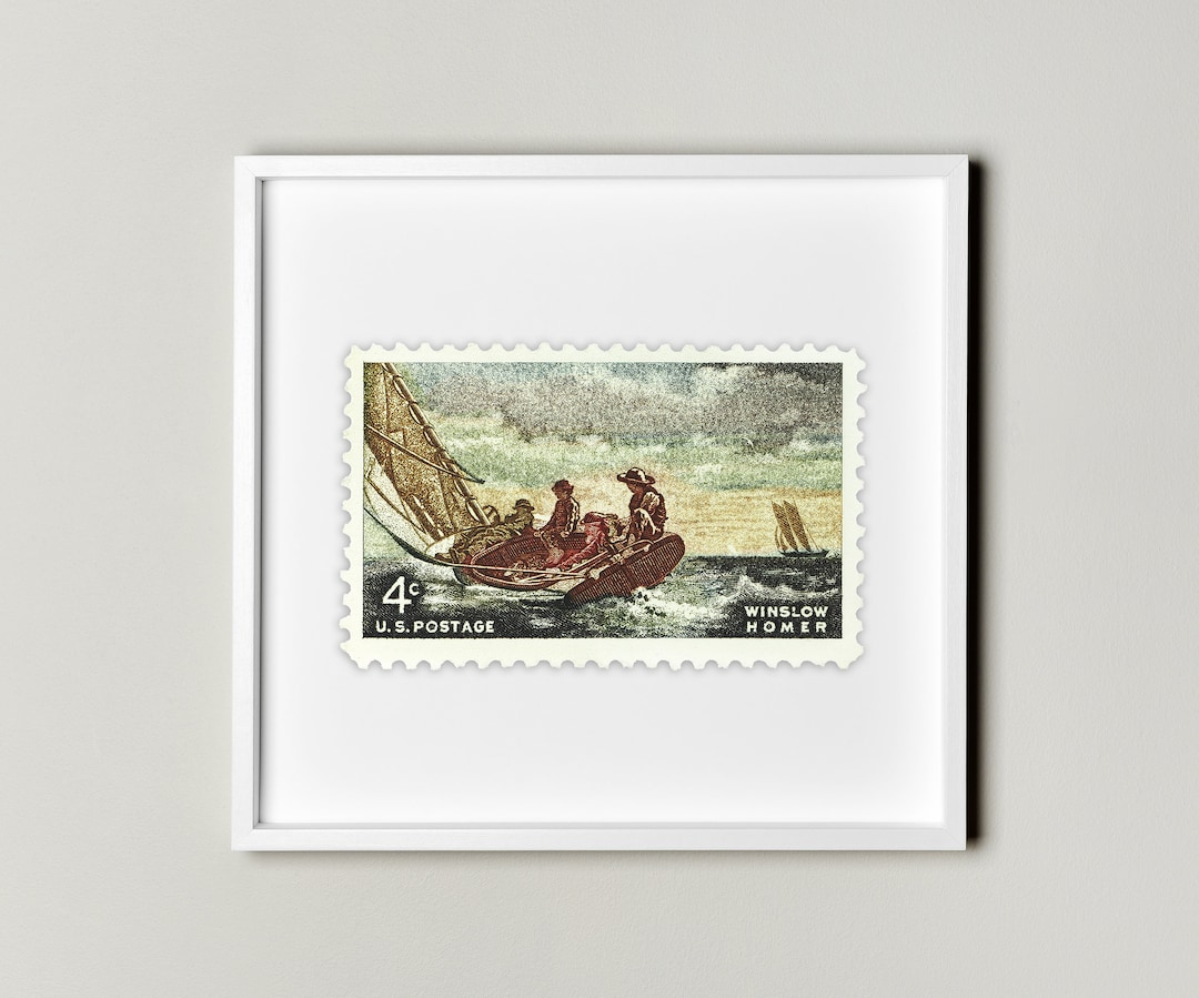 Winslow Homer Postage Stamp Art: Framed American Wall Decor - Etsy