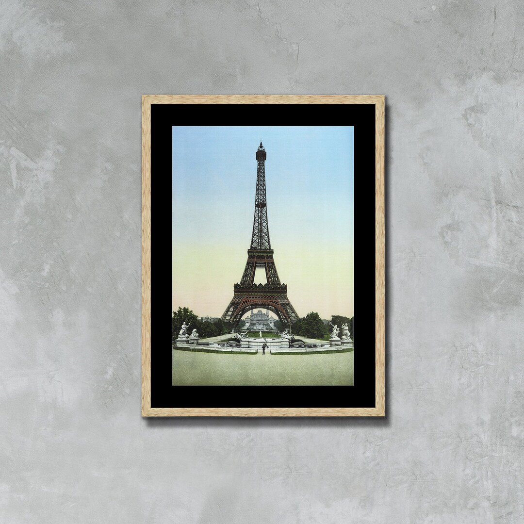 Eiffel Tower Full View Looking Toward the Trocadero, 1900, Paris France ... Eiffel Tower Full View Looking Toward the Trocadero, 1900, Paris France ...