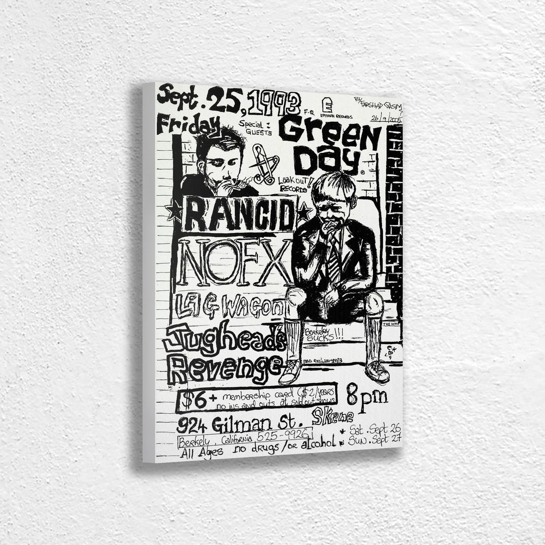 Flyer for Punk Poster, Wall Hanging Canvas, San Francisco, Home Decor ...