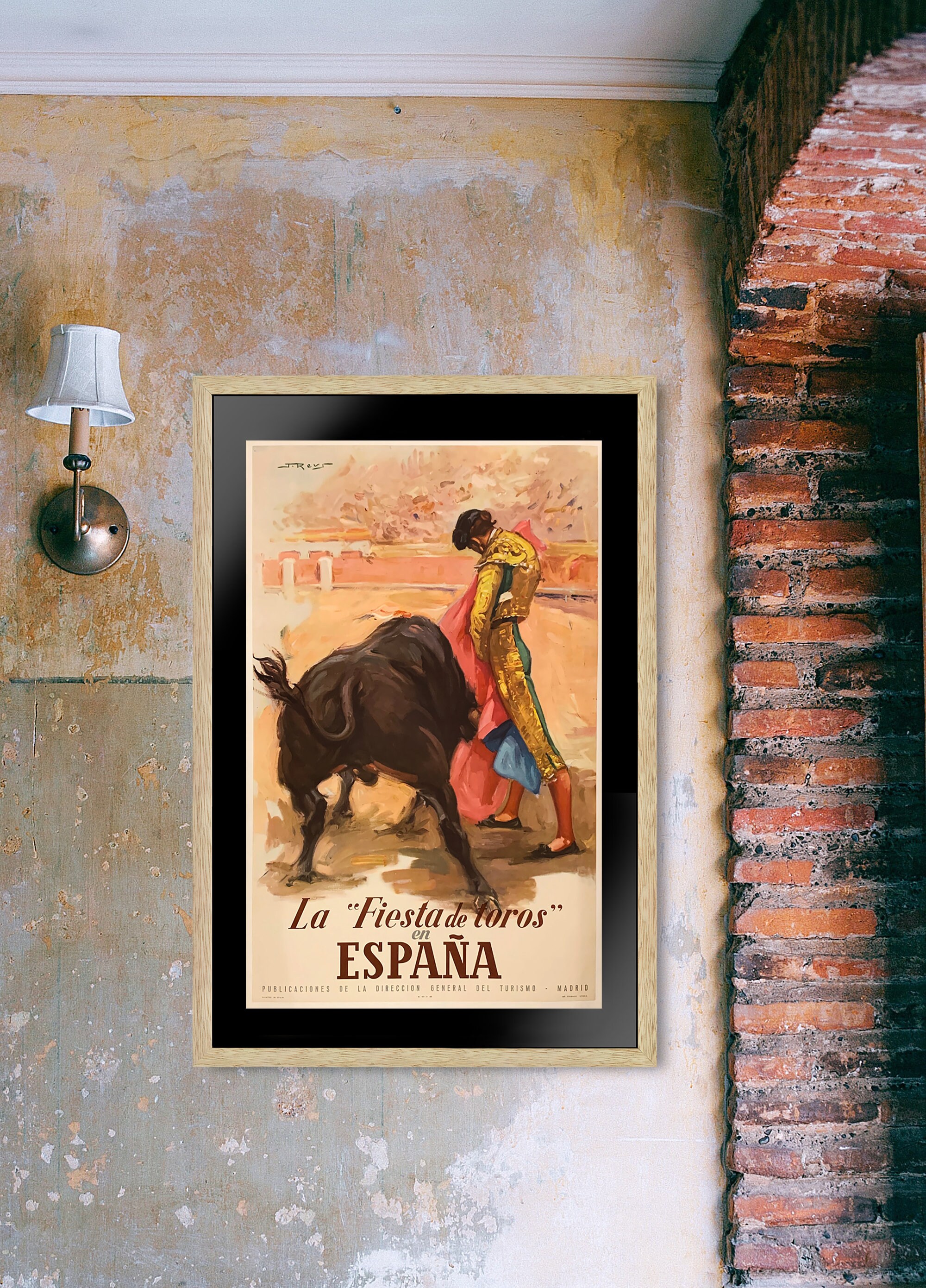 Spanish Bullfighting Vintage Fine Art Print Poster, Lithograph, Espana ...