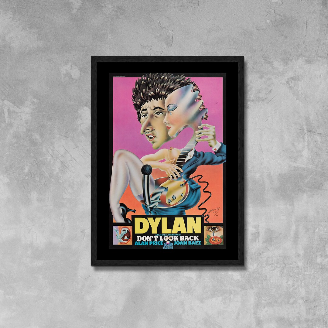 Bob Dylan 'don't Look Back' Movie Poster: Framed Canvas Print - Etsy