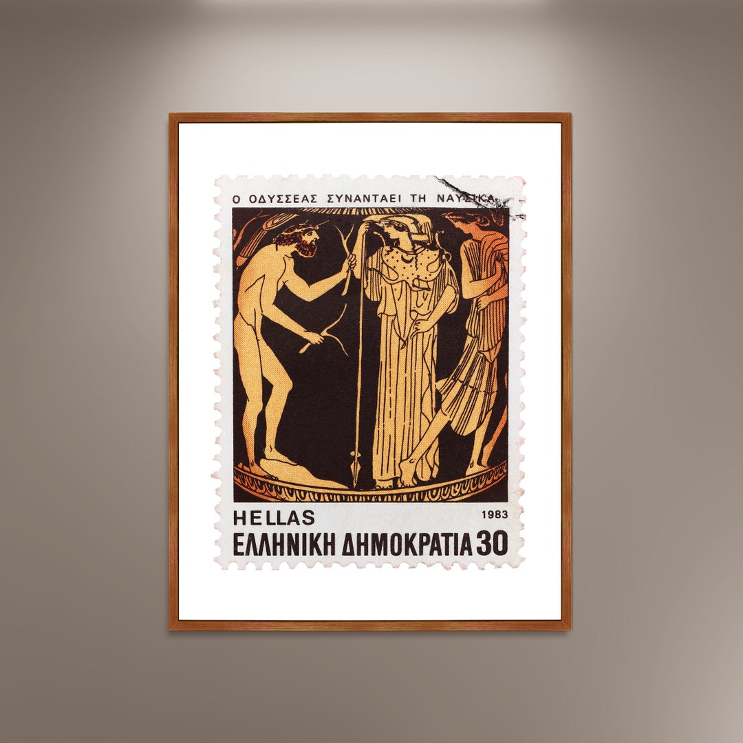 Homer's Ulysses Stamp Art Print: Greek Mythology Poster - Etsy