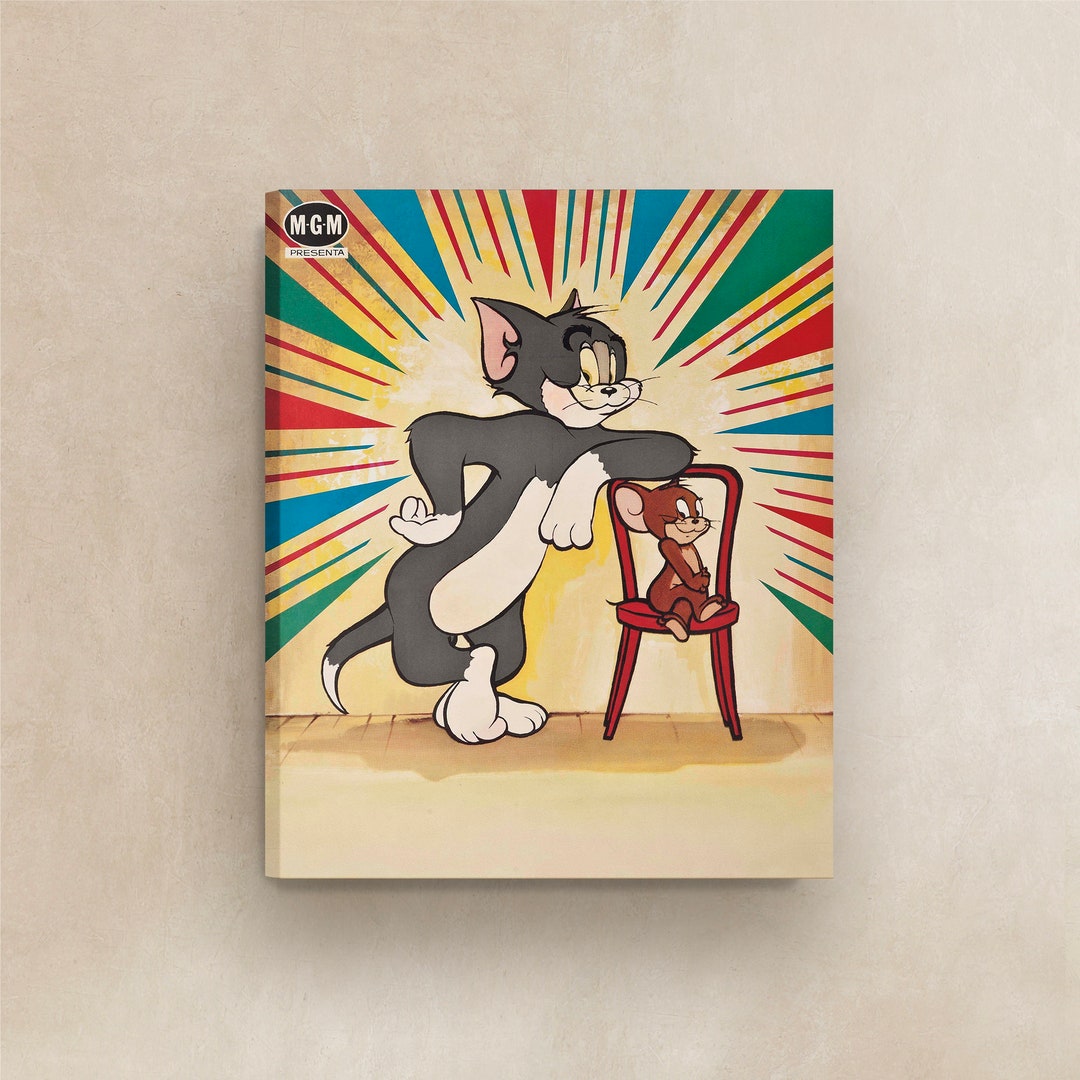 Tom and Jerry Movie Poster Print Canvas, Cartoon Posters, Movie Poster ...