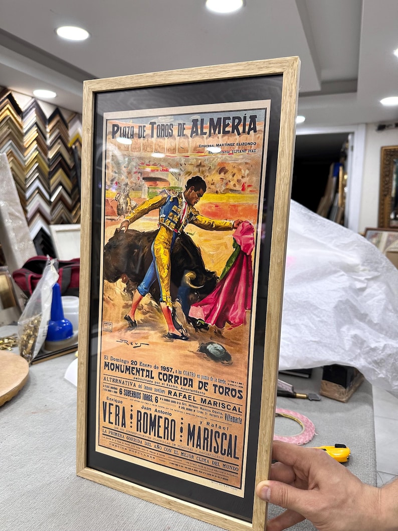 Vintage Bullfighting Poster: Plaza De Toros De Almeria Fine Art Print ...