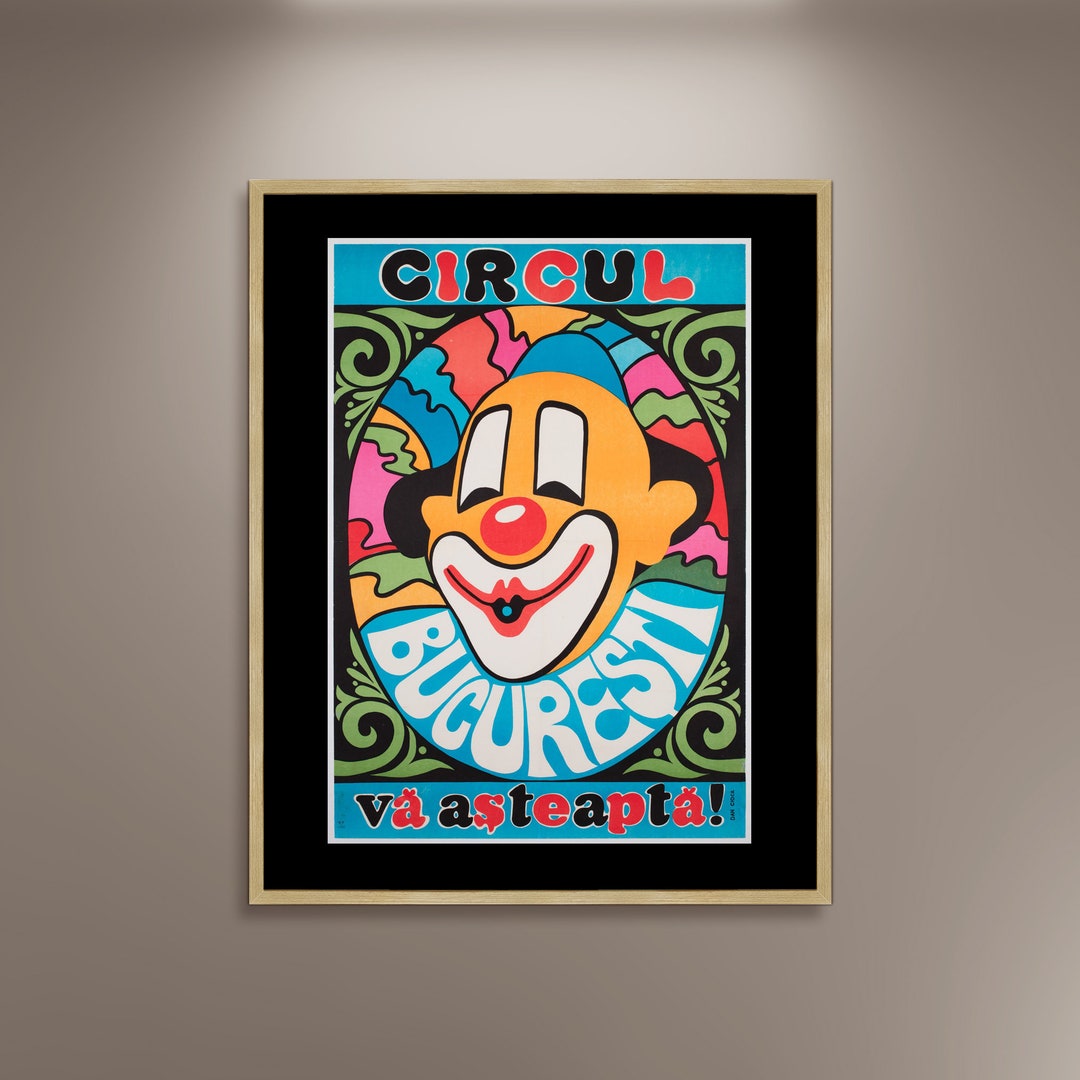 Romanian Circus Poster: Vintage Advertising Framed Canvas Art - Etsy