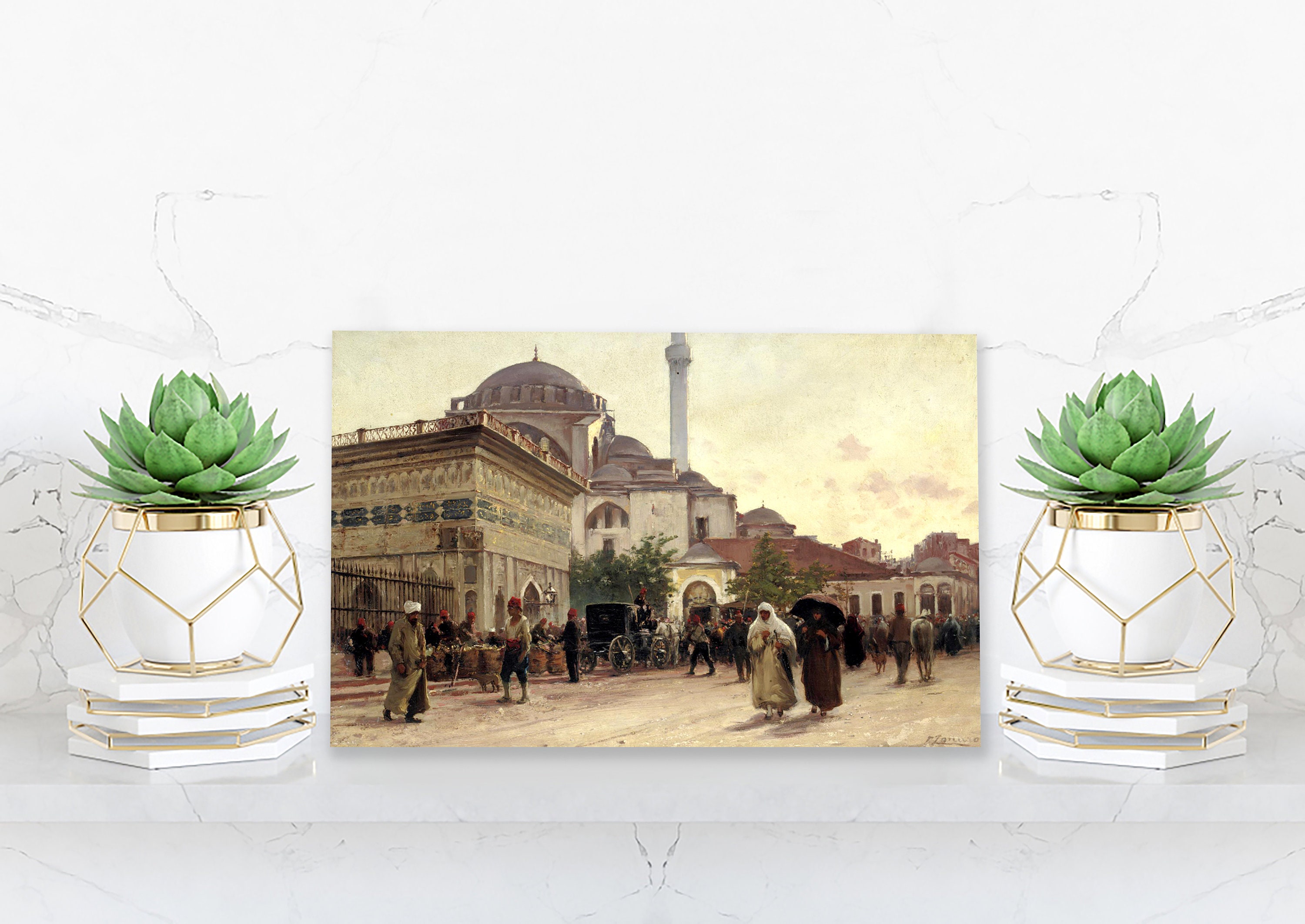 Daily Life in Ottoman Empire Painting Photo Canvas, by Fausto Zonaro ...