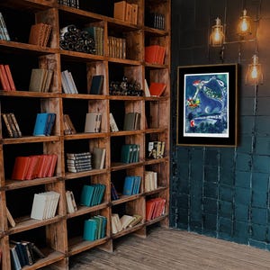 Marc Chagall, Mermaid and Fish Poster Print Framed Canvas, French ...