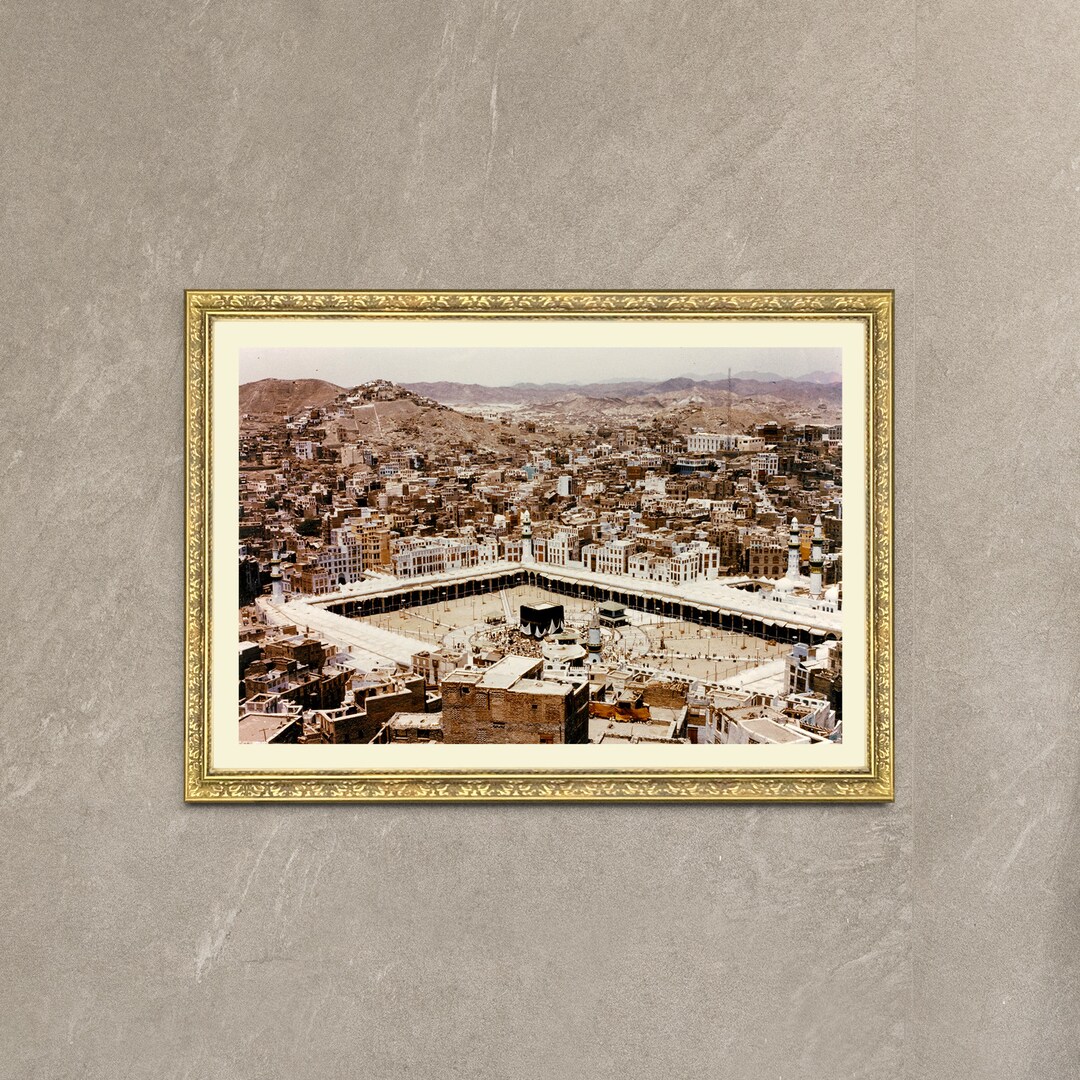 Al-haram Mosque Canvas Print: Vintage Kaaba Photo, Islamic Wall Art - Etsy