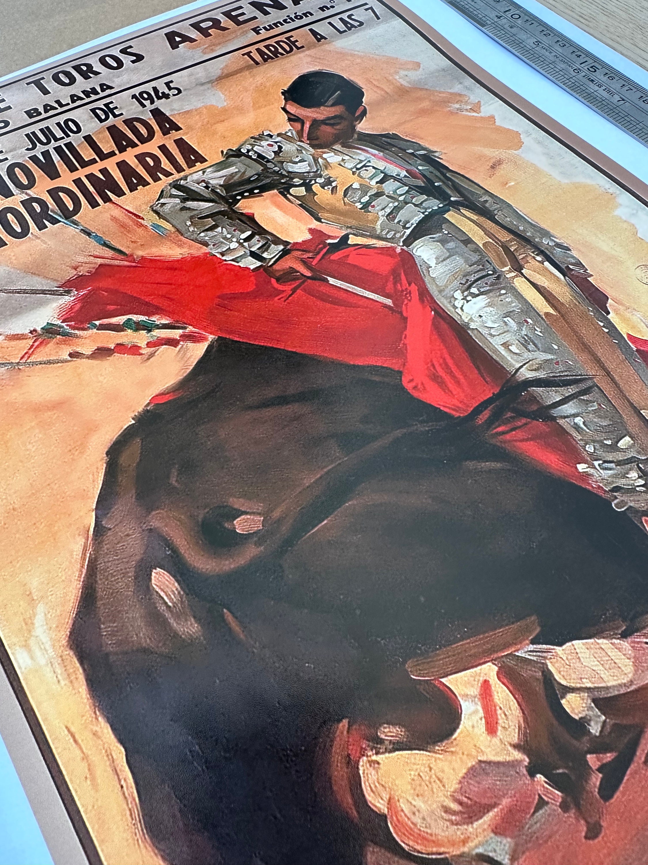 Spanish Bullfighting Plaza De Toros Arenas Vintage Fine Art Print ...