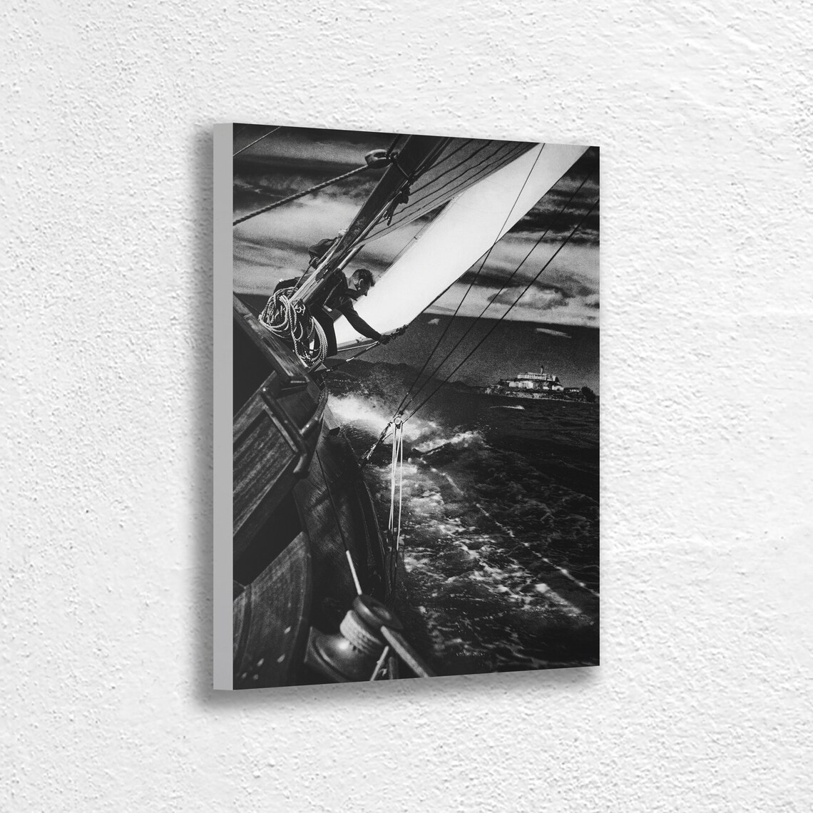 Boot in der San Francisco, Poster Schwarz Weiß Wand Kunst, San ...