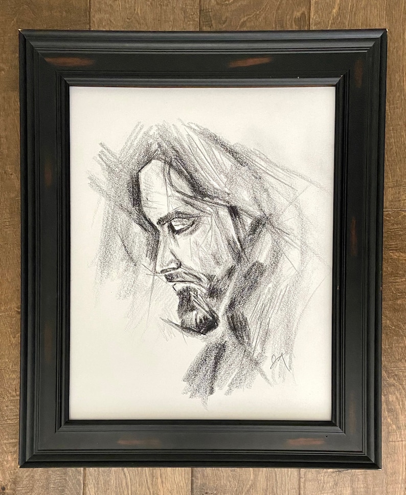 A Sketch of Christ. Christian Drawing. Minimalist Art. - Etsy