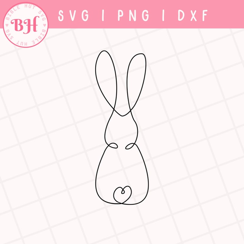 Bunny Line Drawing - Etsy