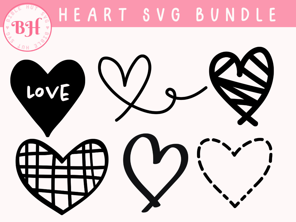 Heart SVG Bundle Heart With Arrow Svg Fancy Heart Svg Heart Flourish ...