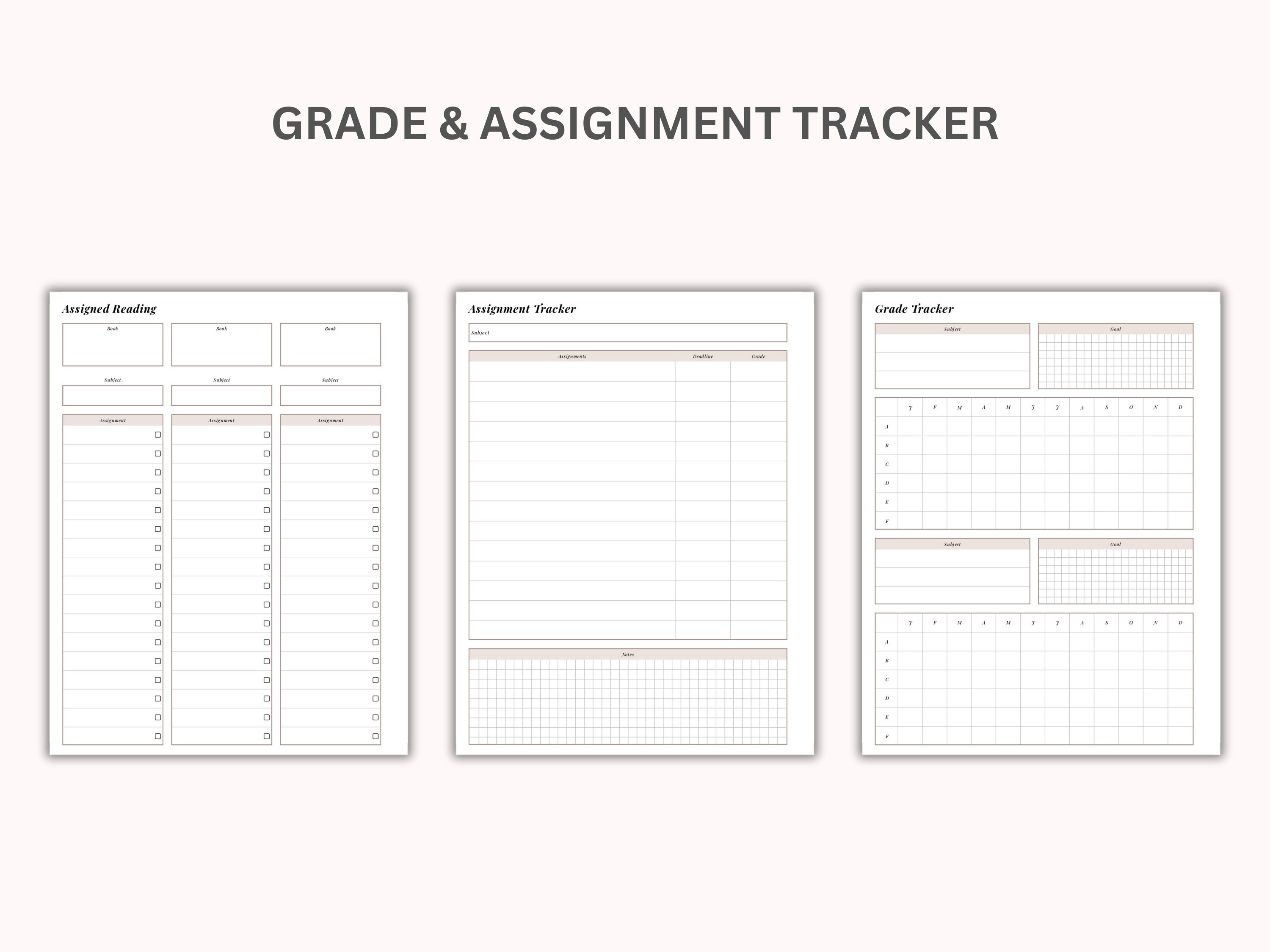 Printable Planner, Printable Student Planner Bundle, Study Planner ...