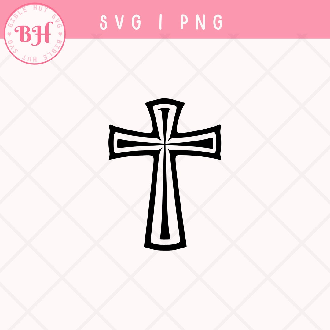 Cross Outline Svg and Png, Cross Outline SVG Files, Christian Cross ...