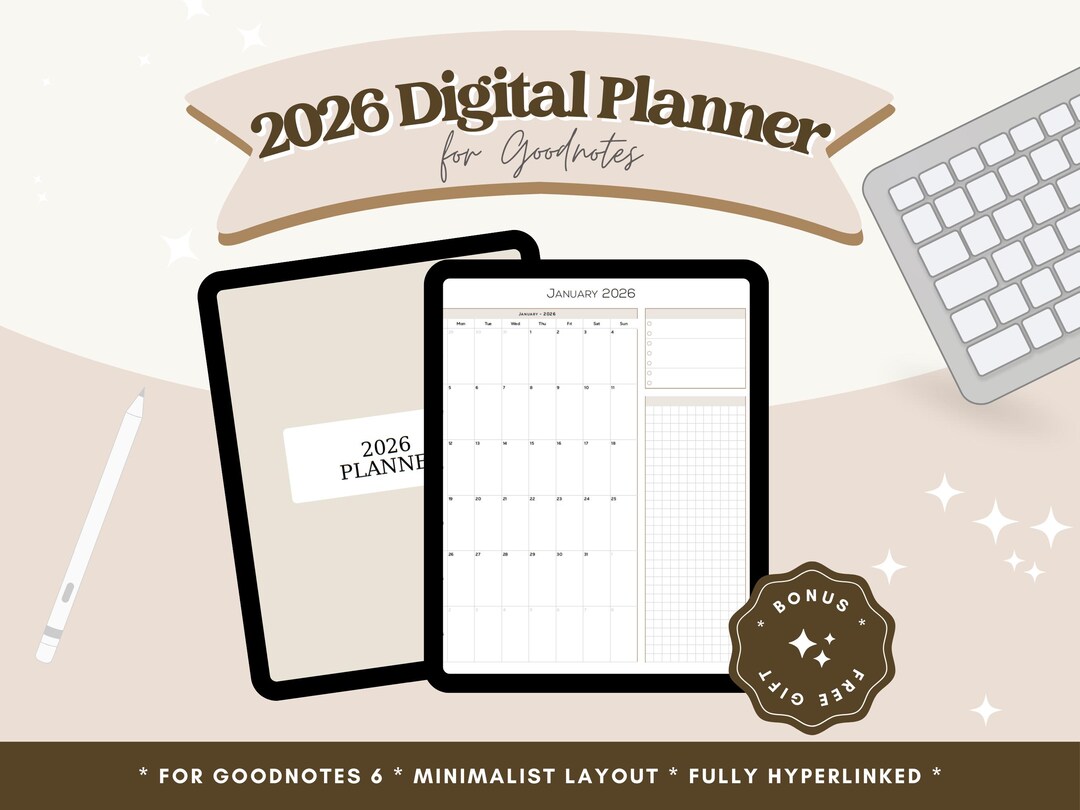 All in One Planner | 2026 Digital Planner Goodnotes | iPad Planner 2026 ...