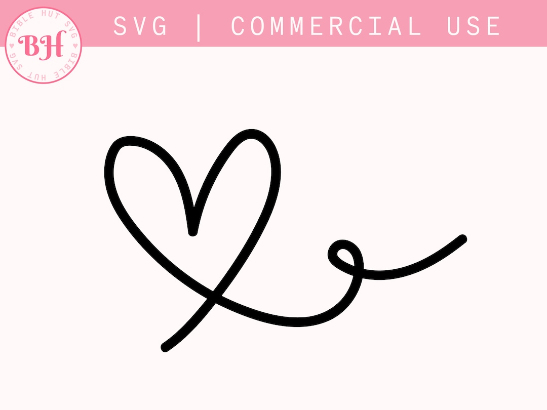 Flourish Heart SVG: Calligraphy Doodle (digital Download) - Etsy