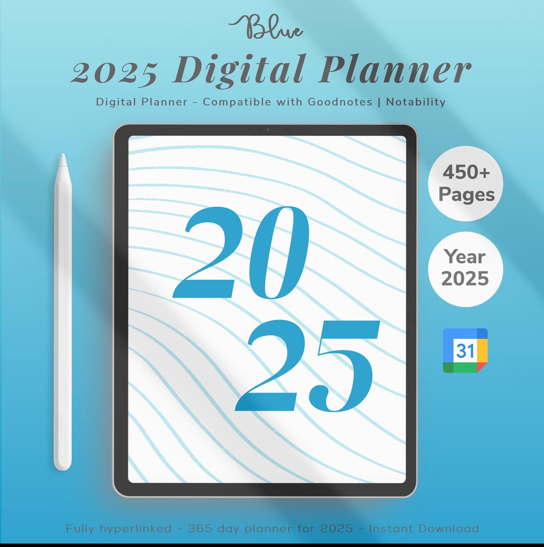 2025 Blue Digital Planner for Goodnotes & Notability (ipad) - Etsy