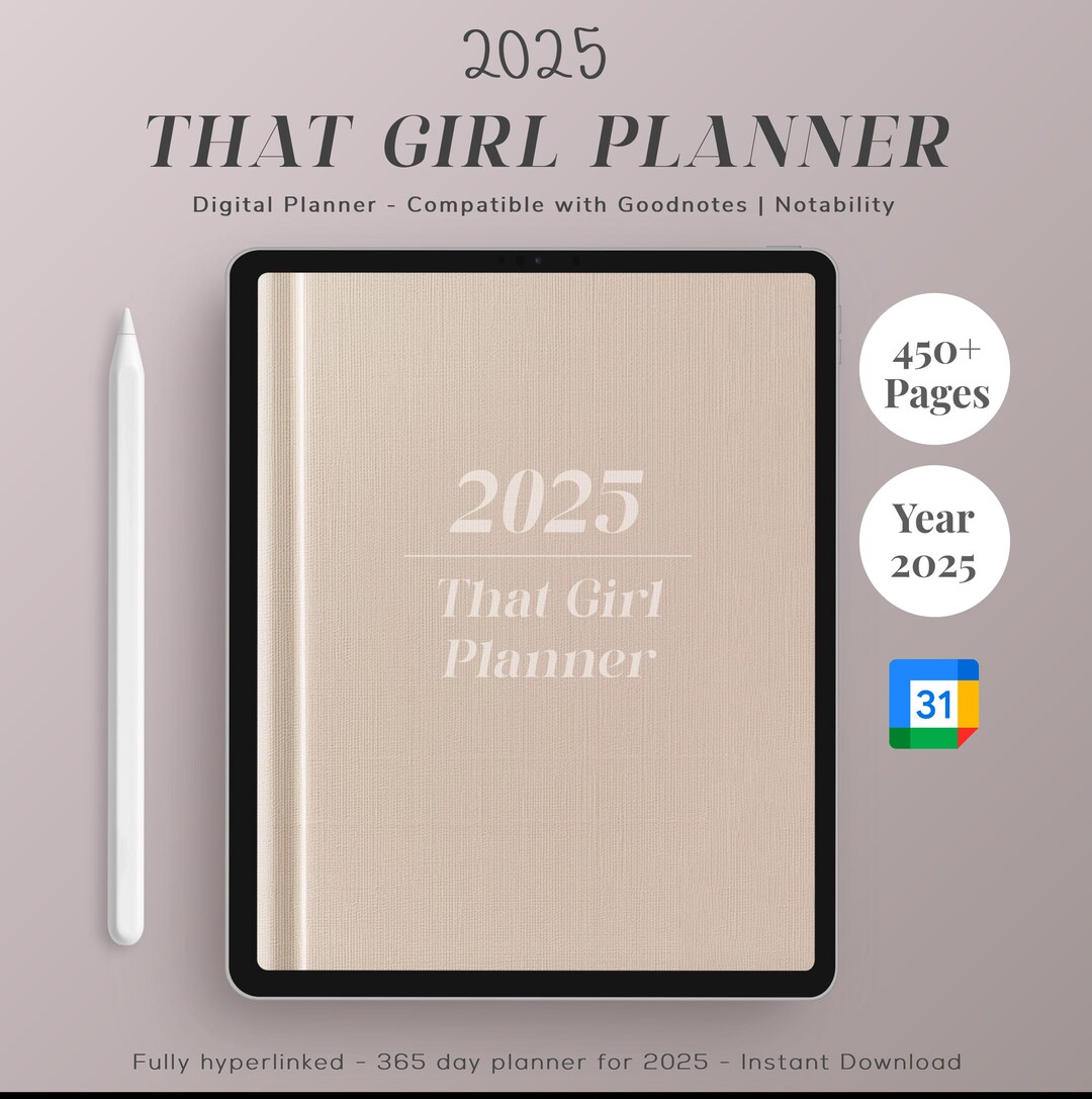 That Girl Digital Planner Daily, Weekly, Monthly Planner, Self Care ...