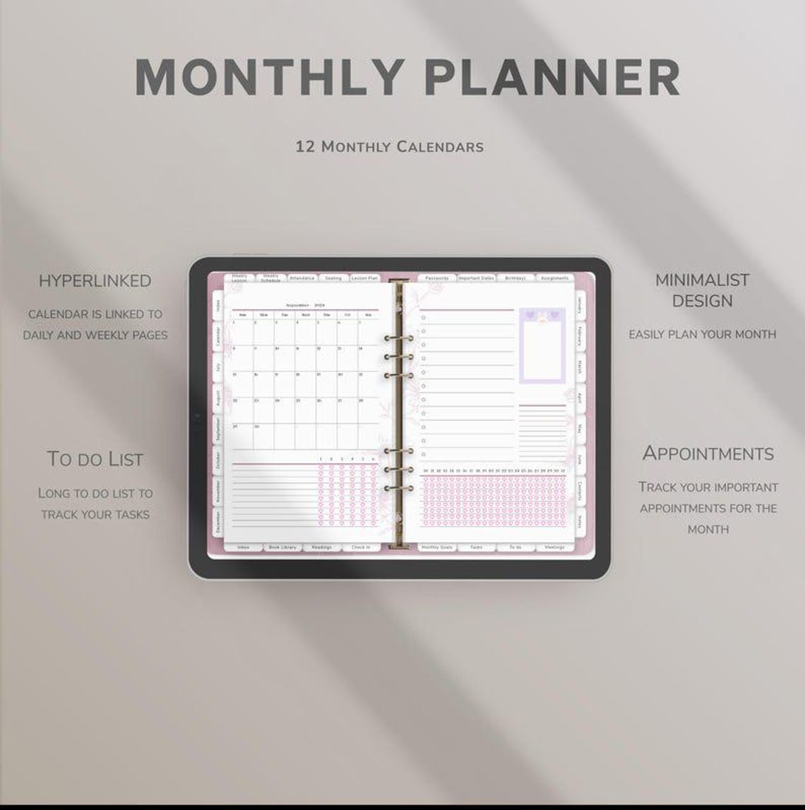 Digital Teacher Planner, Dated 2024 Lesson Planner, Academic Planner ...