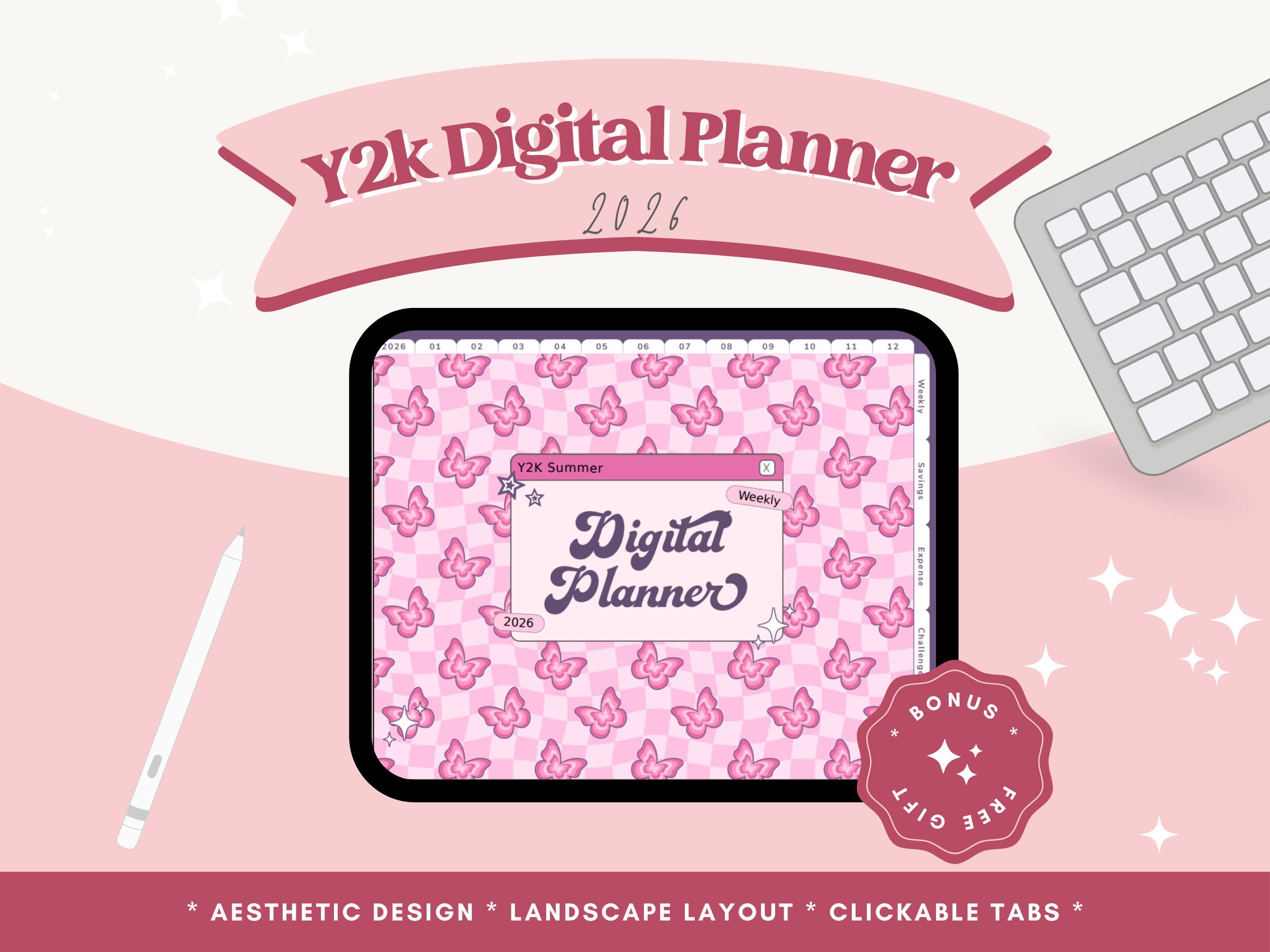 Y2K Digital Planner 2026 | Weekly & Monthly Planner | Goodnotes | iPad ...
