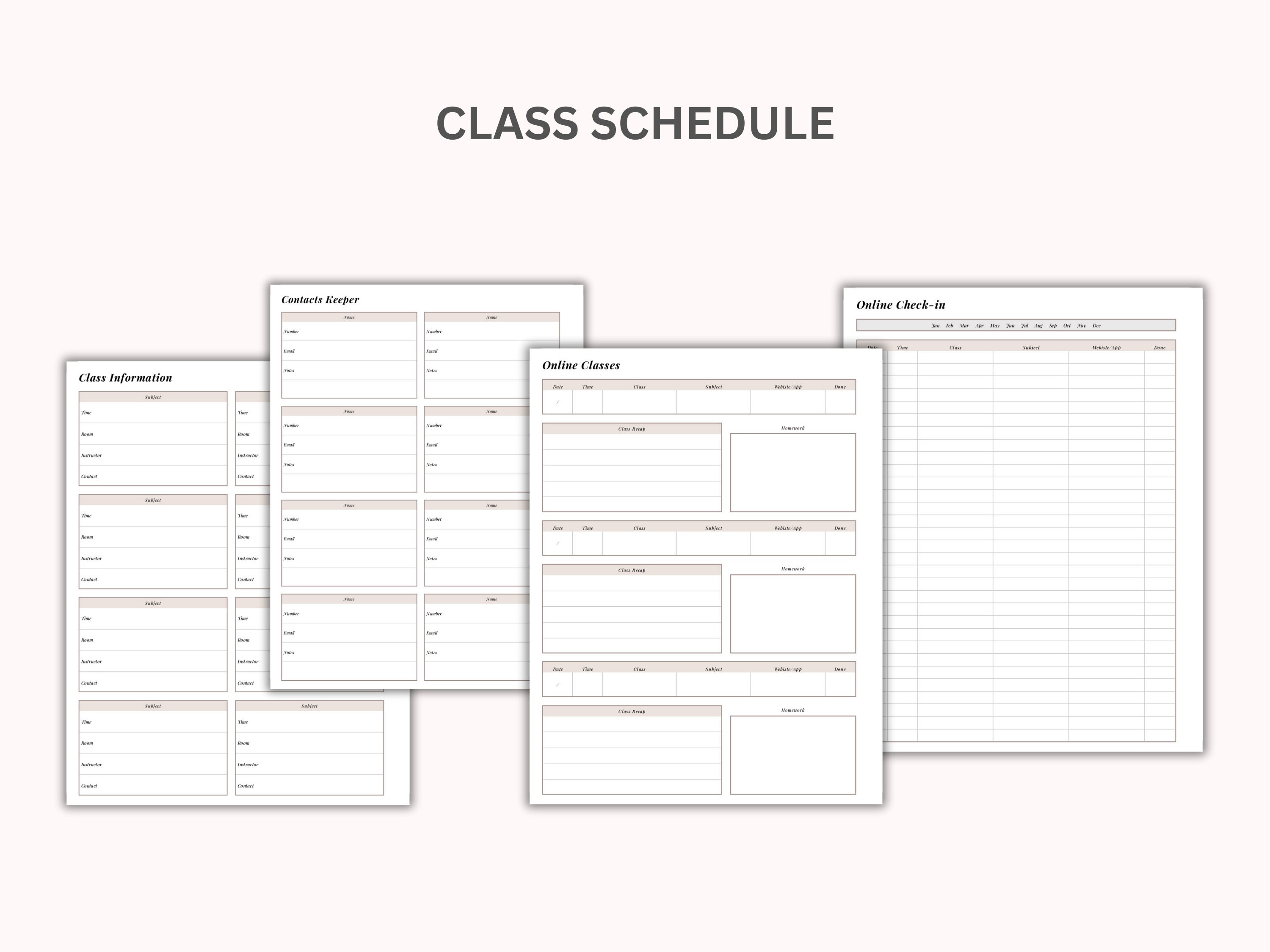 Printable Planner, Printable Student Planner Bundle, Study Planner ...