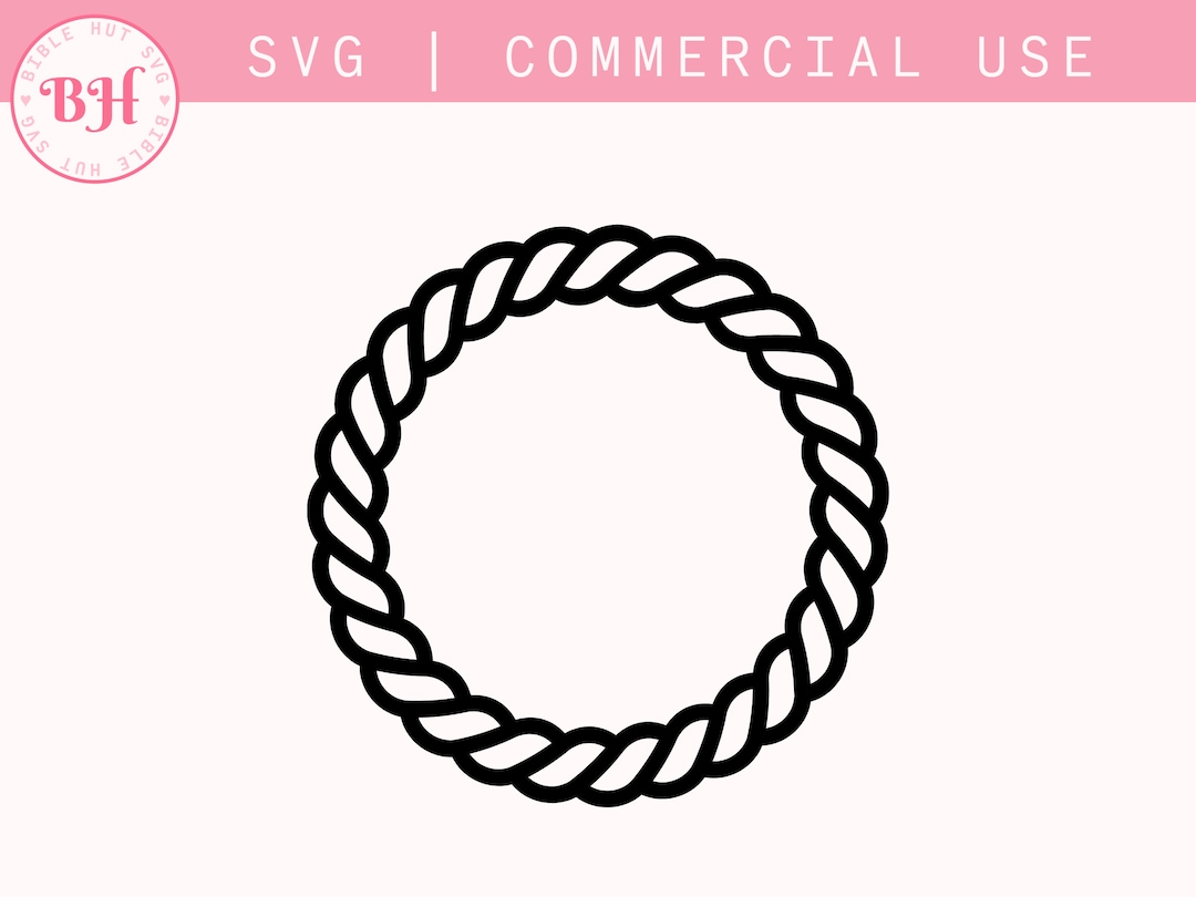 Rope SVG | Rope Border Svg, Rope Frame, Rope Cut File, Monogram Svg ...