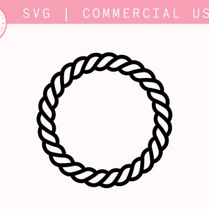 Rope SVG | Rope Border Svg, Rope Frame, Rope Cut File, Monogram Svg ...