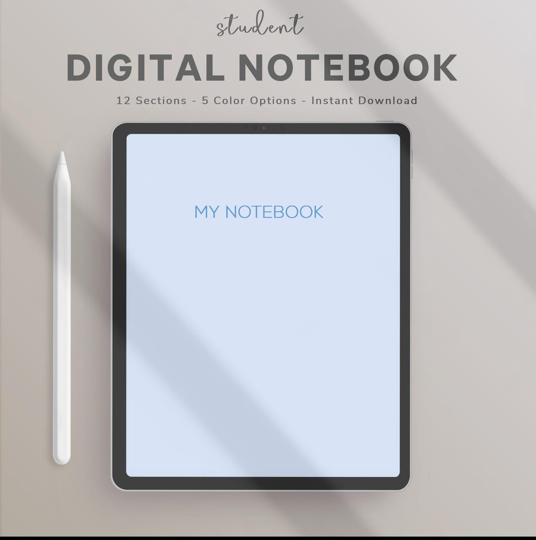 Digital Notebook | Goodnotes Notebook, Student Notebook, iPad Notebook ...