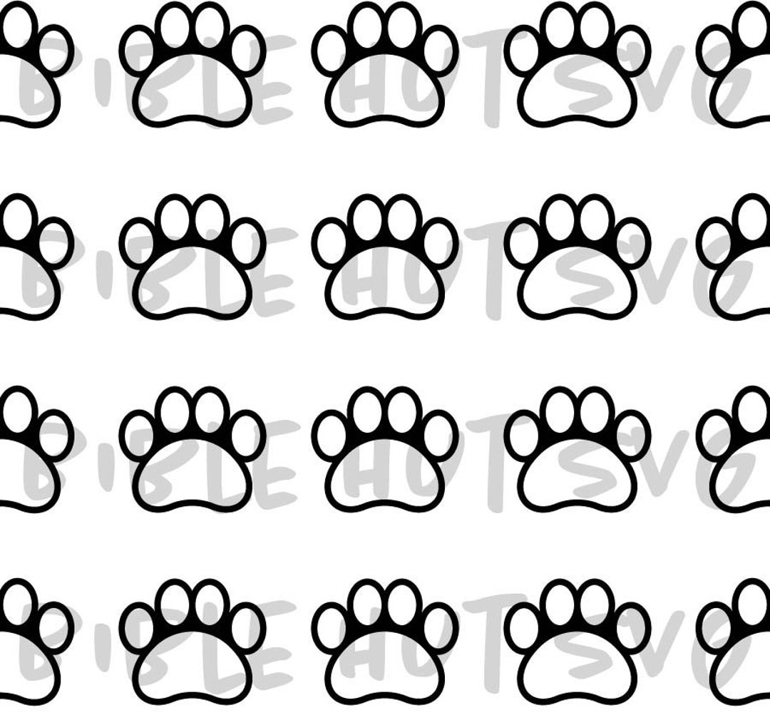 Hundepfote Print Nahtloses Muster SVG Pfotendruck SVG, Hundepfote Svg ...