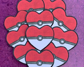 Pokeball Heart - Etsy