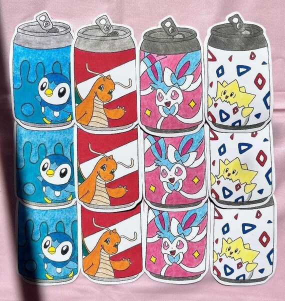Pokémon Soda Can Sticker Pack - Etsy