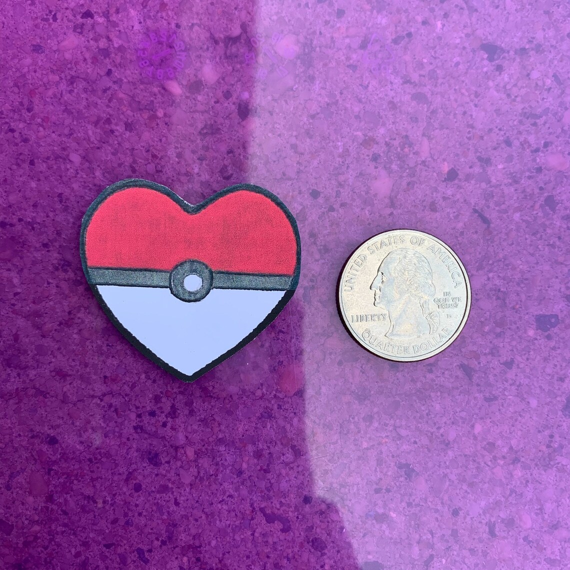 Pokéheart Sticker / Pokémon Pokéball Inspired Heart Shaped | Etsy