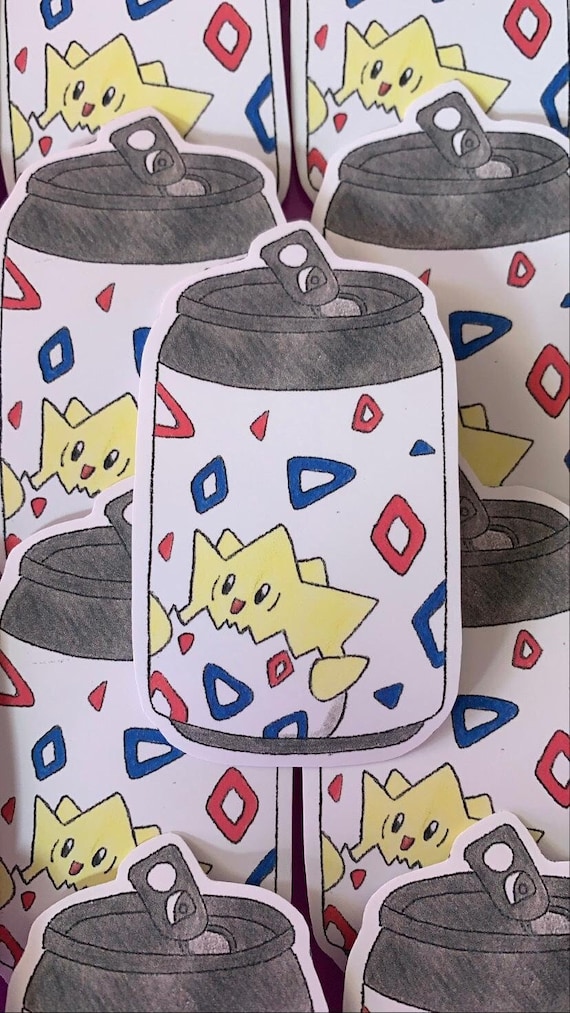 Togepi Soda Can Hand Drawn Sticker - Etsy